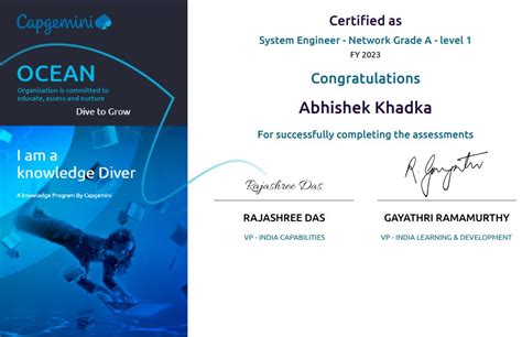 New Level Unlocked System Engineer Network Grade A Level 1 Abhishek Khadka
