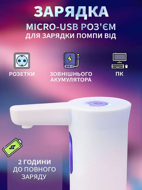 Автоматична помпа для води електрична на бутиль Vmhouse портативний насос для води диспенсер на