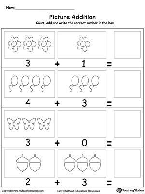 Simple Addition With Objects Worksheets William Hopper S Addition