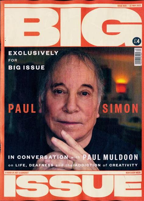 Big Issue Magazine May 2023 Paul Simon Cover Feature Yourcelebritymagazines