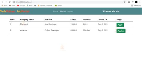 Create An Online Job Portal Project In Python Django Techvidvan