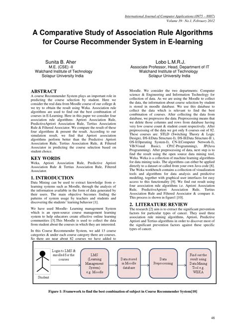 Pdf A Comparative Study Of Association Rule Algorithms For Course