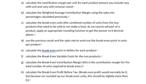 Solved Product Information Unit Sales Price Units Chegg Com
