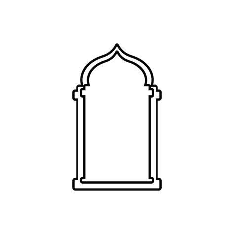 Premium Vector Islamic Window Line Icon