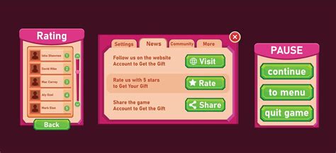 List Of Mobile Games Game Ui Kit User Interface Ui Ux