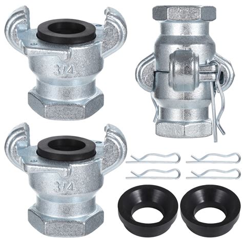 Npt Iron Air Hose Fittings 2 Sets 34 Inch Female End Chicago Fitting