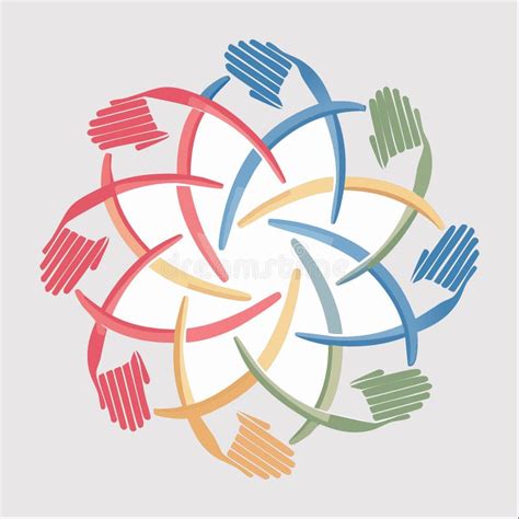 Interconnected Circle Logo Concept Three Connected Rings Vector