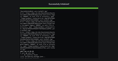 Keystone Next Example Sandbox Codesandbox