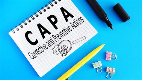 Corrective And Preventive Actions CAPA Are Shown Using The Text Stock Photo Image Of Prevent