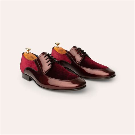Burgundy Velvet Shoes Velvet Loafers For Men Tbmv