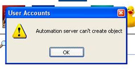 Error Automation Server Can T Create Object Techyv