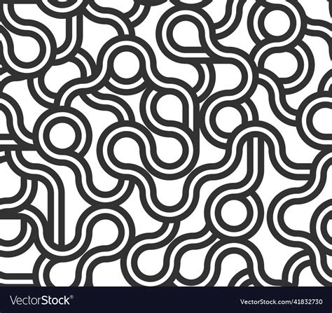 Linear Seamless Background With Twisted Lines Vector Image