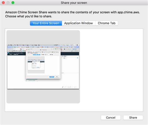 Share Your Screen Using The Amazon Chime Web Application Chime