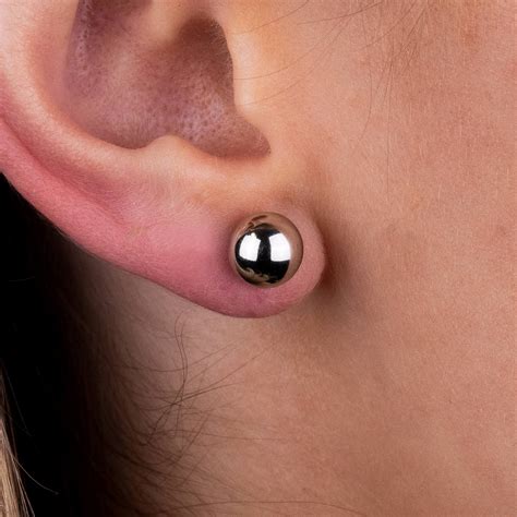 9ct White Gold 8mm Ball Stud Earrings Gatwards Of Hitchin