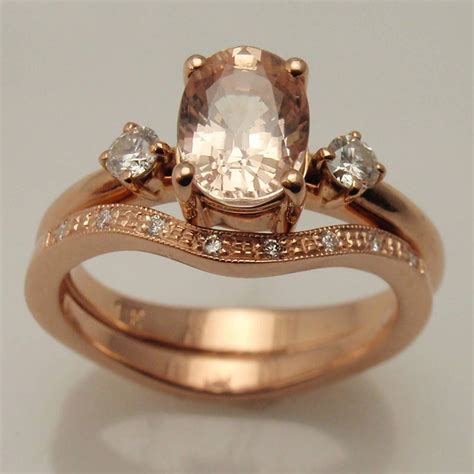 Custom Rose Gold Wedding Set 100094