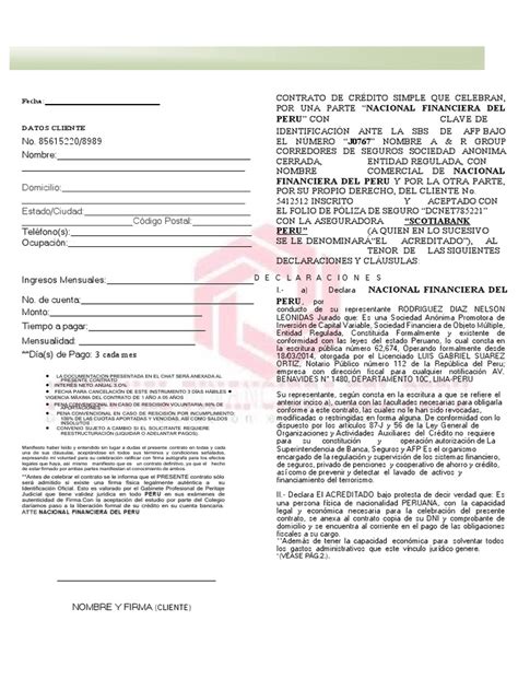 Contrato Bancario Pdf Bancos Crédito