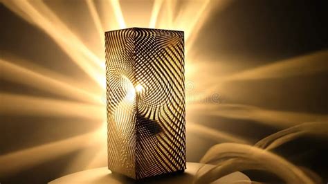 Unique Cylindrical Structure Surrounded By Dramatic Light And Fog In A Surreal Environment Stock