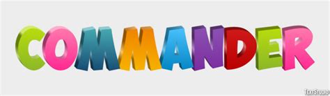 Commander Multi Color For The New Year Text Effect Generator