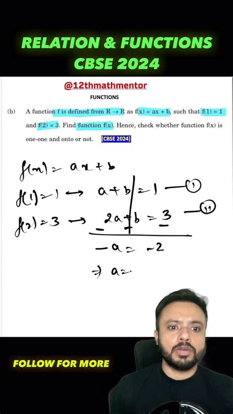 Ankit Kumar Relation And Functions Questions From Cbse Class 12 Board