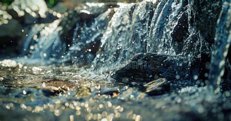 water surface casting intricate caustic patterns stock image image of