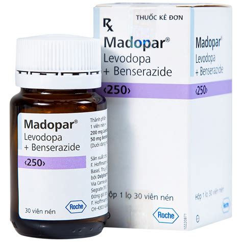 Thuốc Madopar 250mg Roche 200mg Levodopa Và 50mg Benserazide điều Trị