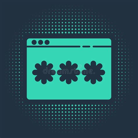 Green Password Protection And Safety Access Icon Isolated On Blue Background Security Safety