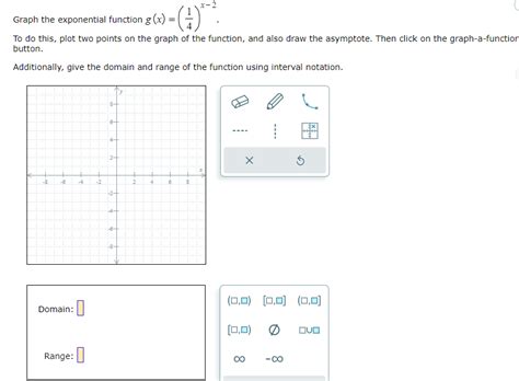 Solved Graph The Exponential Function Gx41x−2 To Do