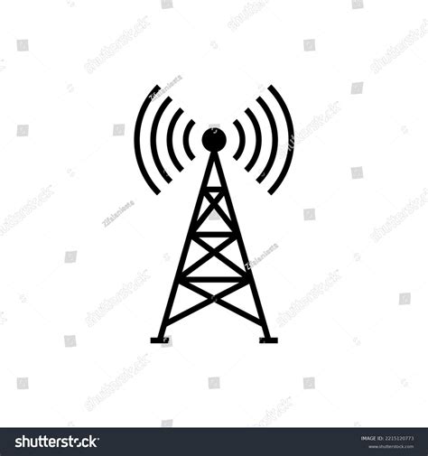 Antenna Vector Flat Design Isolated On Stock Vector Royalty Free 2215120773 Shutterstock