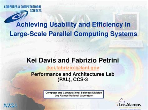 Ppt Achieving Usability And Efficiency In Large Scale Parallel Computing Systems Powerpoint