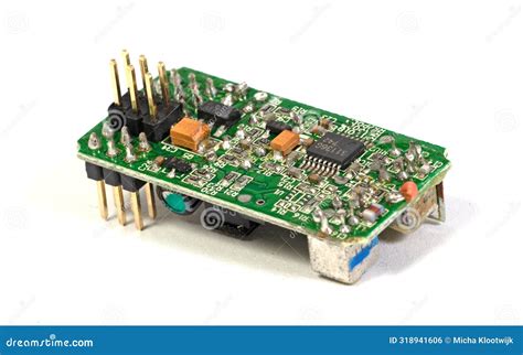 Small Computer Processing Unit System On Micro Chip Printed Circuit Board Pcb At Finger Size