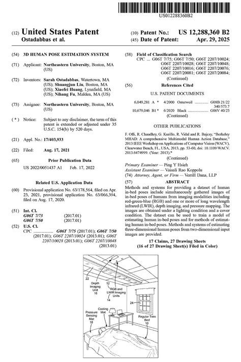 Patent For 3d Human Pose Estimation System Department Of Electrical And Computer Engineering