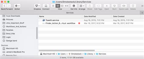 macos shortcut for action button on finder toolbar ask different