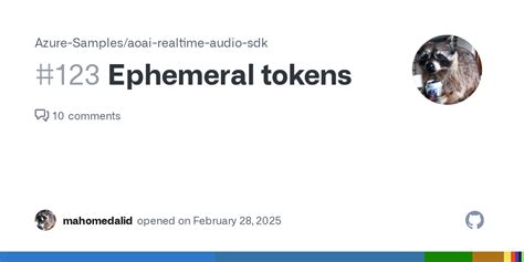 Ephemeral Tokens · Issue 123 · Azure Samplesaoai Realtime Audio Sdk · Github