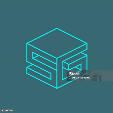 Sg 모노그램 3 차원 글꼴 문자 S 및 문자 G 로고 지오메트리 아키텍처 서명 아이콘입니다 네온 컬러 기술 라인 알파벳 S에 대한 스톡 벡터 아트 및 기타 이미지 Istock