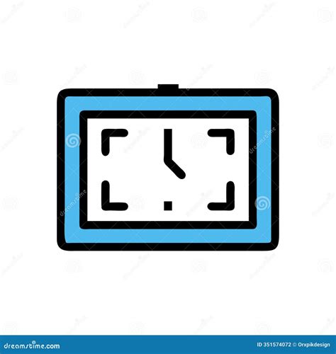 Chic Rectangular Clock Illustration Stock Illustration Illustration Of Symbol Trendy 351574072