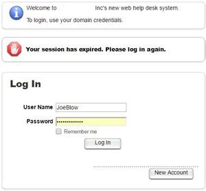 Your Session Has Expired Please Log In Again Forum Web Help Desk