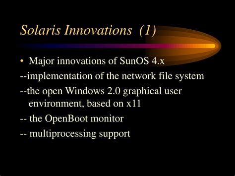 Ppt The Solaris Operating Systems Powerpoint Presentation Free