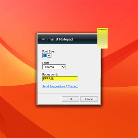 Minimalist Notepad Windows Gadget Win Gadgets