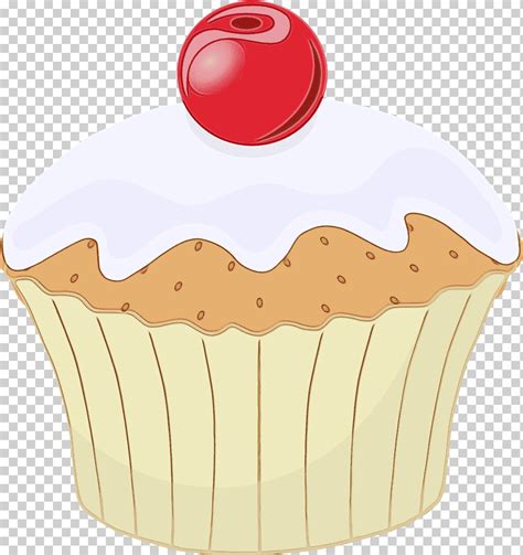 베이킹 컵 컵 케이크 머핀 음식 수채화 페인트 습식 잉크 디저트 제과류 조리기구 및 빵집 착빙 Png Klipartz