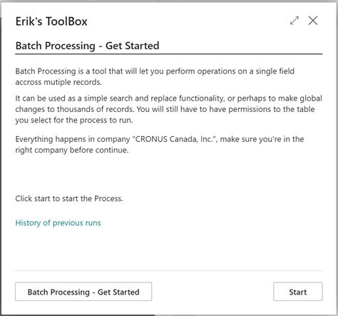 20 Toolbox User Guide Batch Processing