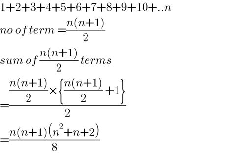 Find The Sum Of The First N Terms From 1 2 3 4 5 6 7 8 9 10 Tinku Tara