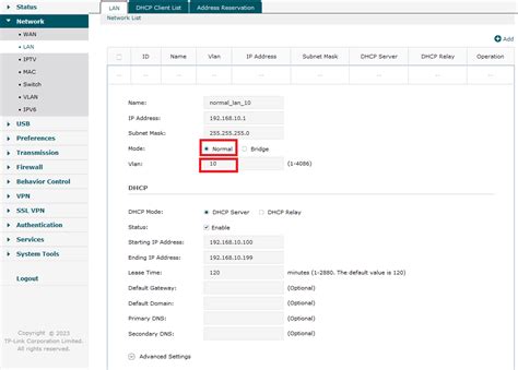 How To Configure A Lan Network On Omada Gateway Normal Vs Bridge Mode Tp Link