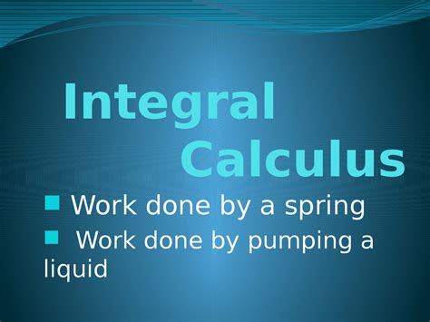 Integral Calculus Lectures Powerpoint Docsity