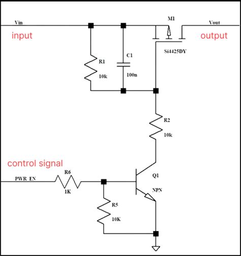 the moment the pmos switch is turned on the inrush current is too large and the pmos burns out…