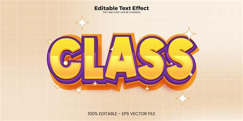 Premium Vector Class Editable Text Effect In Modern Trend Style