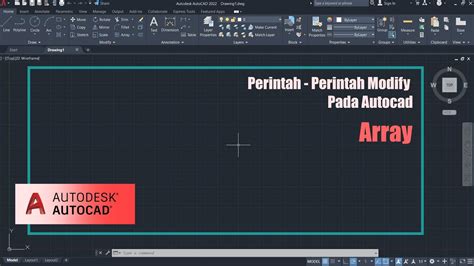 Perintah Array Pada Aplikasi Autocad Youtube