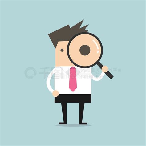 玻璃网页ui 商人手持放大镜观察 商人手持放大镜观察图片免费下载 5085136162 千图网pro