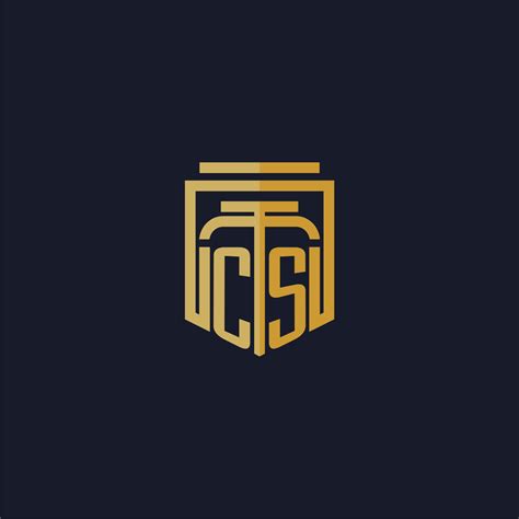 CS Initial Monogram Logo Elegant With Shield Style Design For Wall Mural Lawfirm Gaming