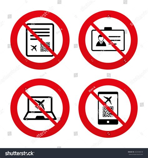Vektor Stok No Ban Stop Signs Qr Scan Tanpa Royalti Shutterstock
