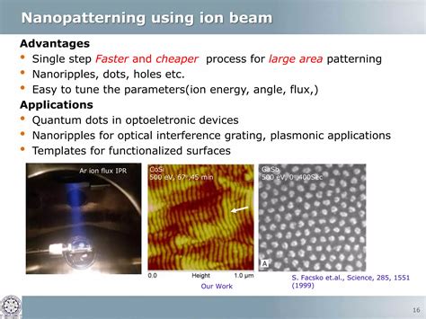 Ion Beam Nanopatterning Of Binary Alloy Pptx Chemistry Science